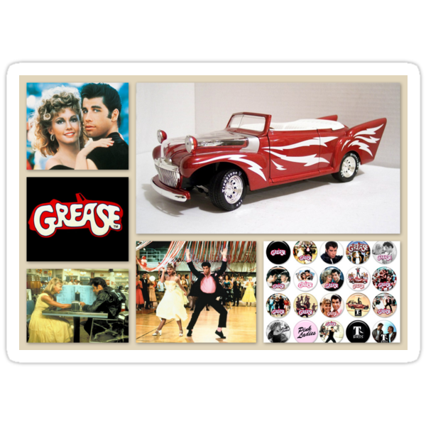 Grease Lightning Stickers By ©the Creative Minds Redbubble