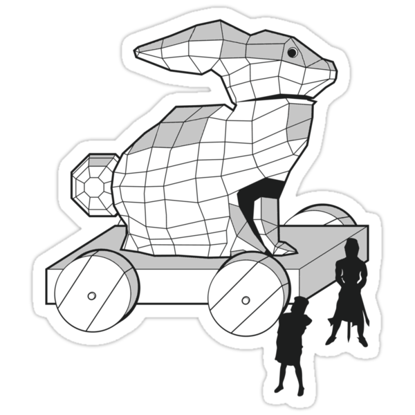 Monty Python And The Trojan Rabbit Stickers By Cmorkaut Redbubble