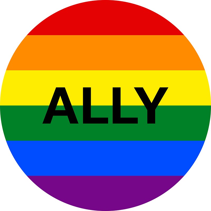 Lgbt Ally Rainbow Circle Stickers By Jacob Sorokin Redbubble