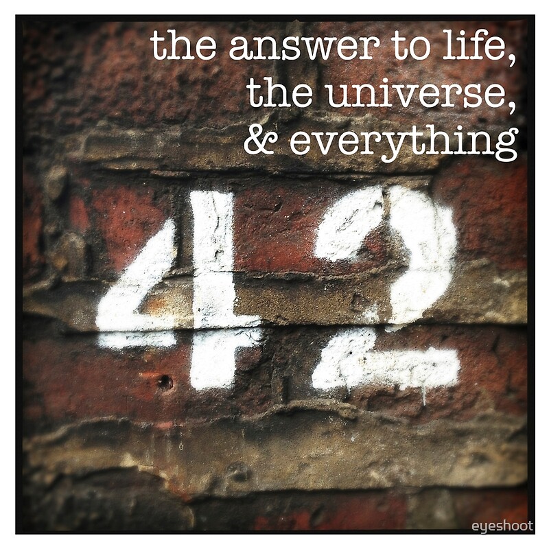  42 The Meaning Of Life Posters By Eyeshoot Redbubble