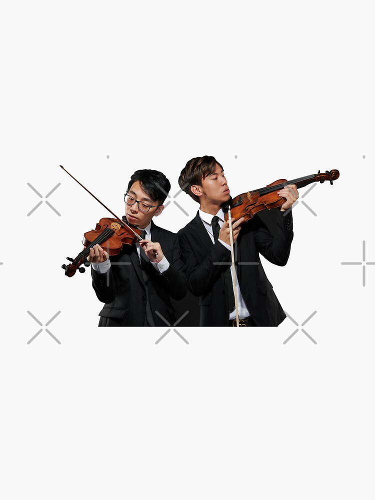 "twoset violin - brett and eddy - dynamic duo" Sticker for Sale by ...