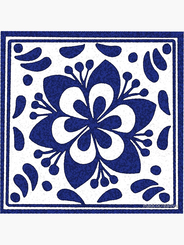 "Mosaico de Talavera Azul " Art Print for Sale by madcocreative | Redbubble