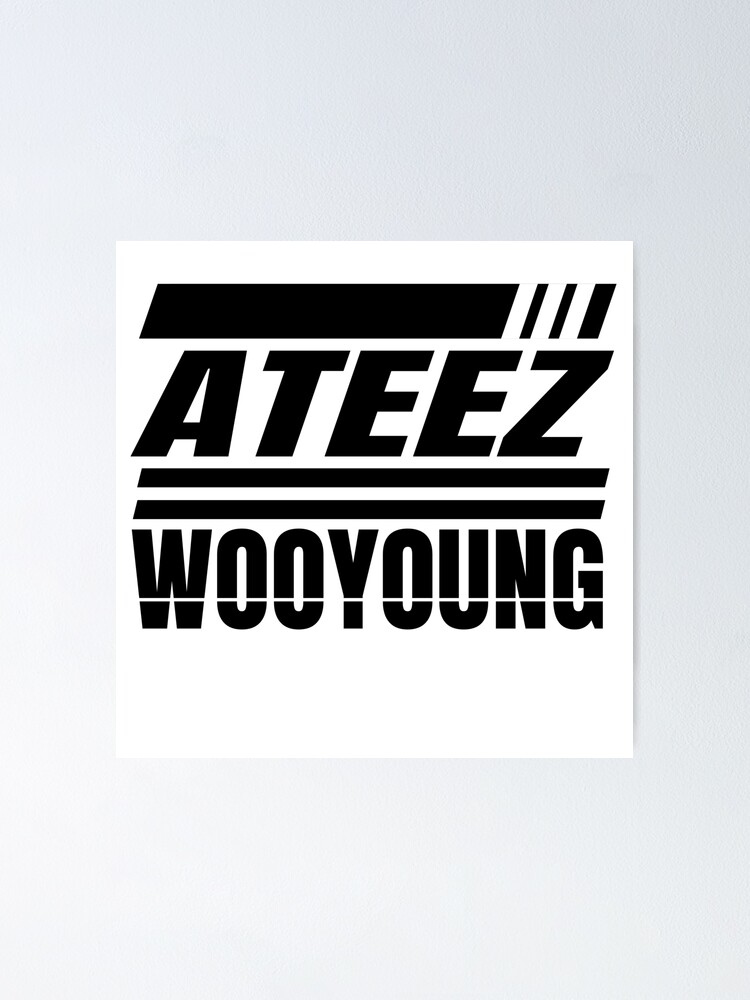 "ATEEZ Atiny KPOP Jung Wooyoung Logo Fan Design " Poster for Sale by ...