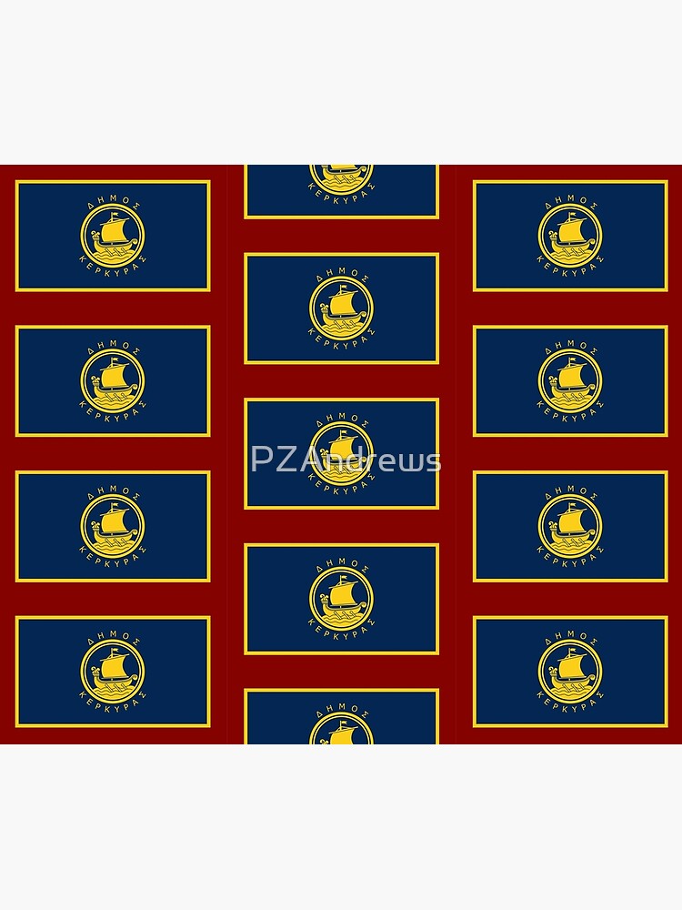 "Flagge von Korfu, Griechenland" Fleecedecke von PZAndrews | Redbubble
