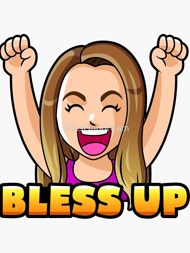 "Bless Up " Sticker for Sale by MissDaydream | Redbubble