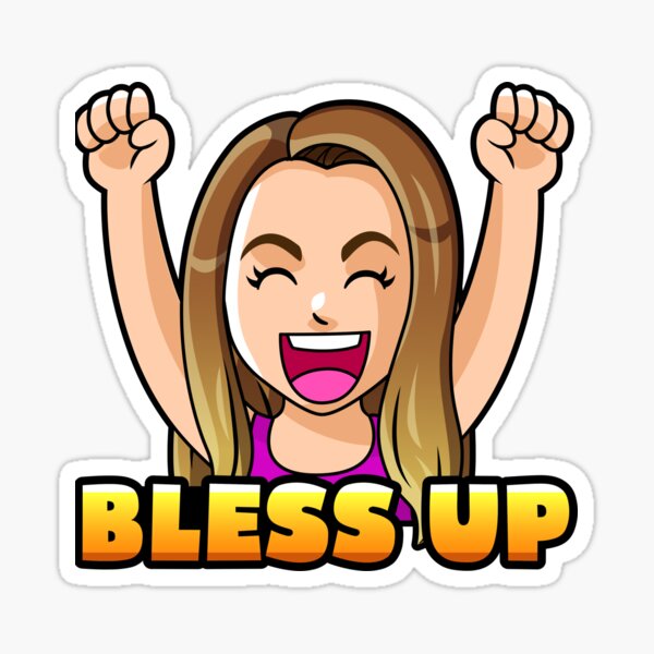 "Bless Up " Sticker for Sale by MissDaydream | Redbubble
