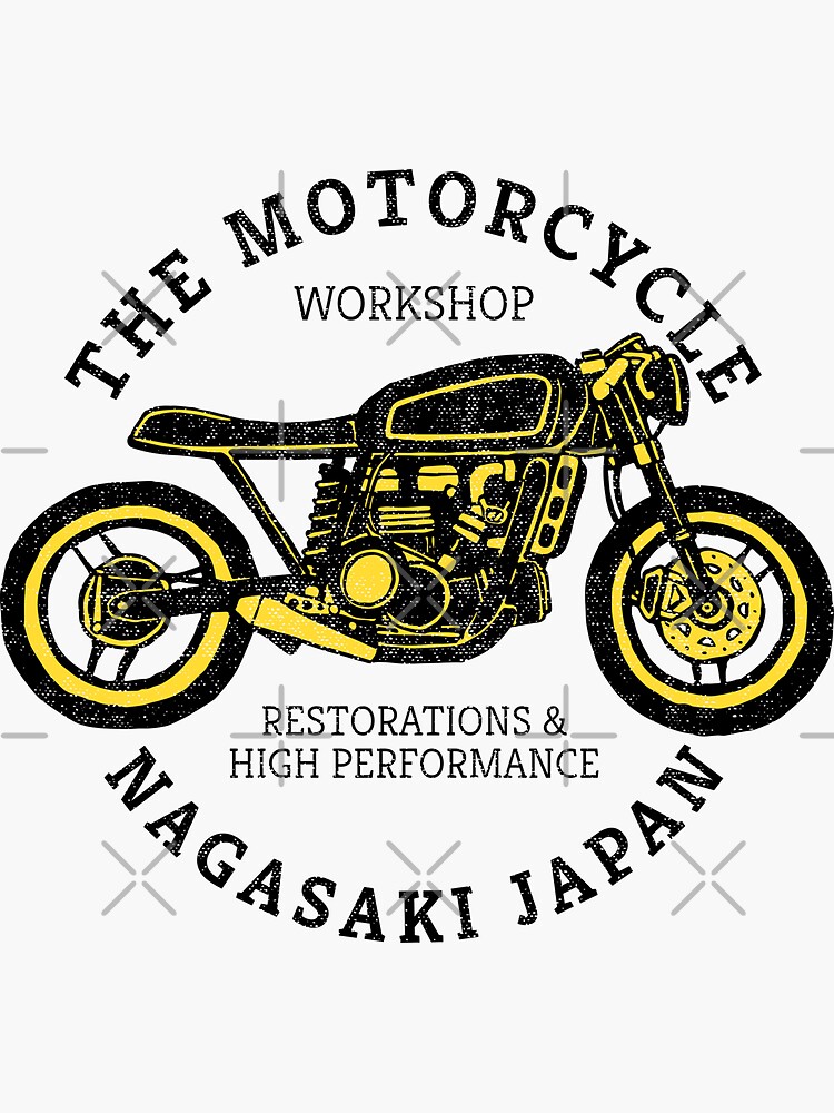 "Motorcycle Workshop" Sticker for Sale by siege103 | Redbubble