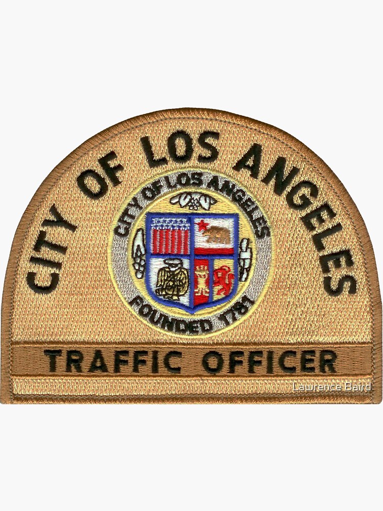 "LAPD TRAFFIC OFFICER" Sticker by lawrencebaird | Redbubble