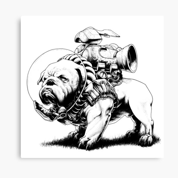 "Jetpack Dog | Bulldog" Canvas Print for Sale by gregorytitus | Redbubble
