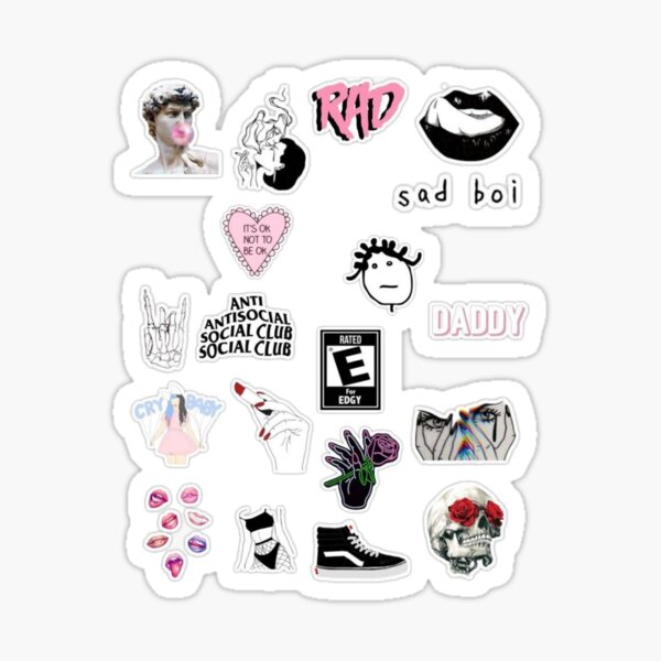 "EDGY STICKER PACK (20)" Sticker for Sale by owengarcia22 | Redbubble