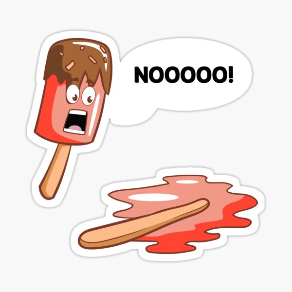 "Melted Popsicle Ice Cream Summer Color Gift Idea" Sticker for Sale by ...