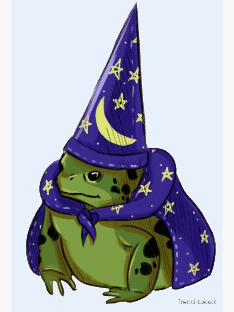 Cute Wizard Frog Painting Acrylic Art & Collectibles Painting etna.com.pe