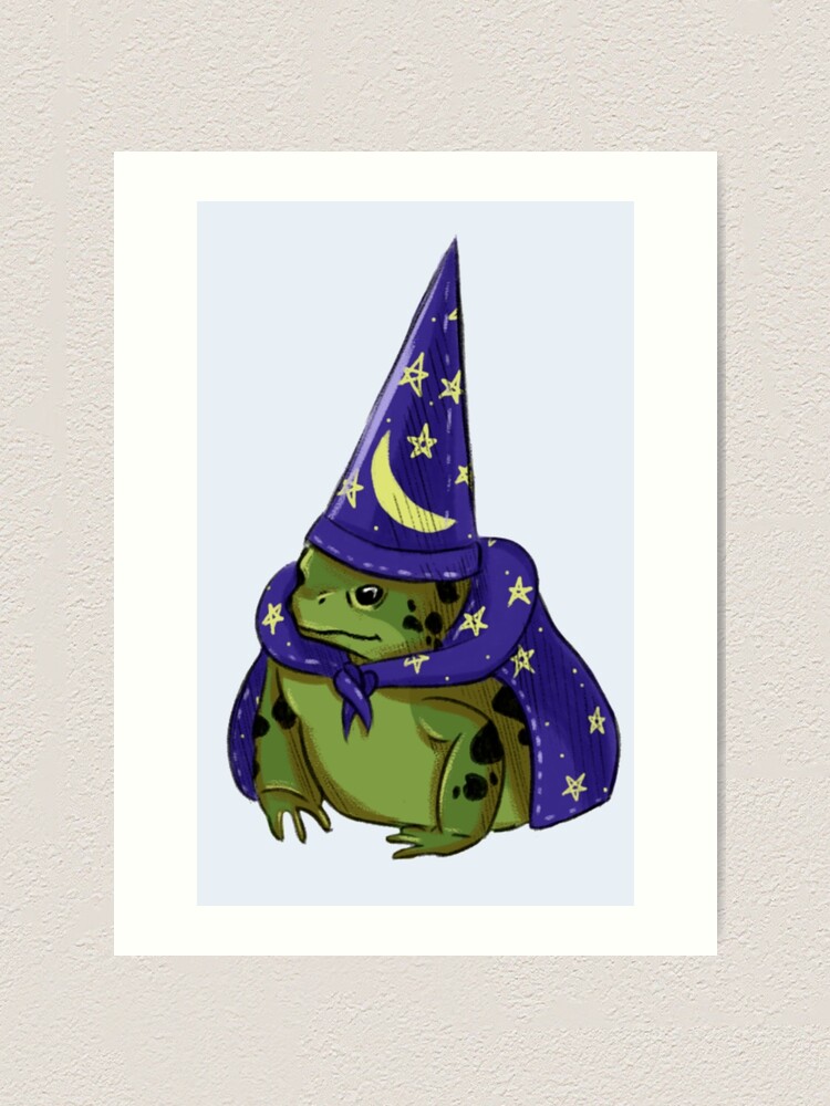 Cute Wizard Frog Painting Acrylic Art & Collectibles Painting etna.com.pe