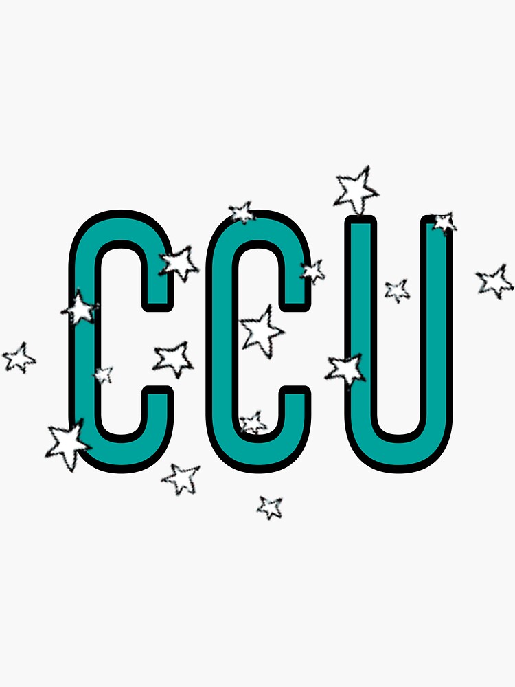 "CCU coastal carolina with stars" Sticker for Sale by mvsoileau | Redbubble