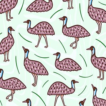 "EMU Pattern" Sticker for Sale by Macbendigo | Redbubble