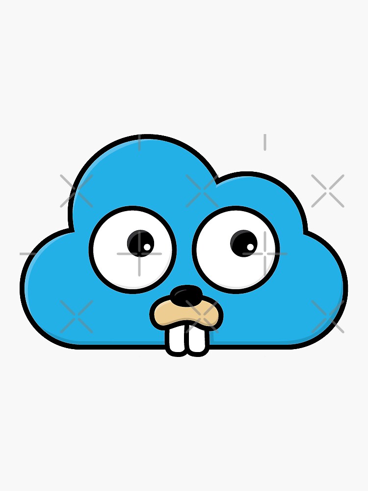 "Golang gopher cloud" Sticker for Sale by leesander | Redbubble
