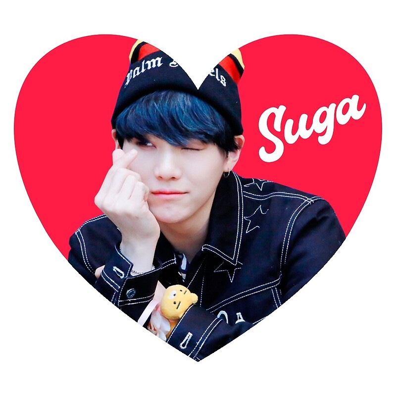 "BTS Min Yoongi Suga Sticker Design" by M3G4MERCH | Redbubble