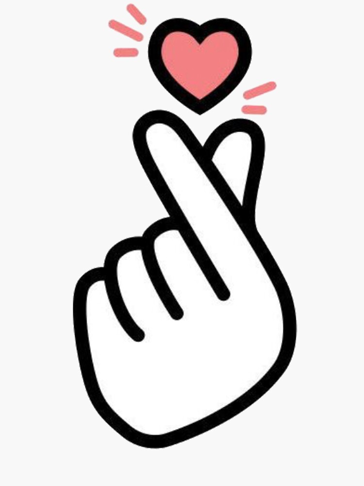 "Korean Heart " Sticker by Design-Your-Life | Redbubble