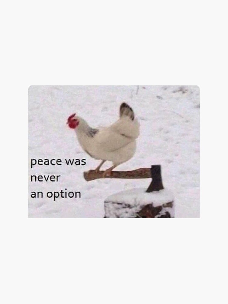 "Chicken meme" Sticker for Sale by Maxthenoodle | Redbubble