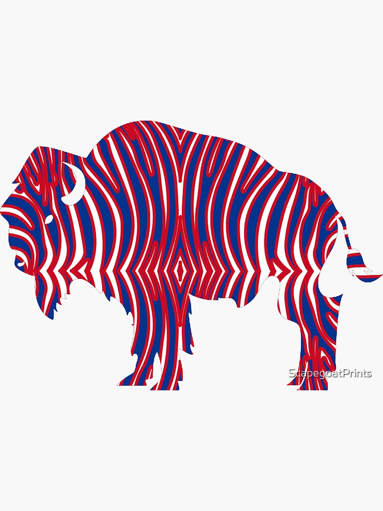 "Zebra stripe Buffalo New York Bison" Sticker for Sale by ...