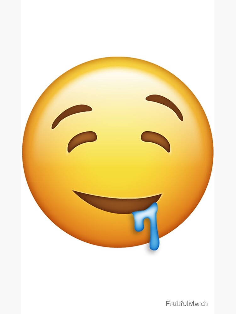 "Drooling Emoji" Photographic Print by FruitfulMerch | Redbubble