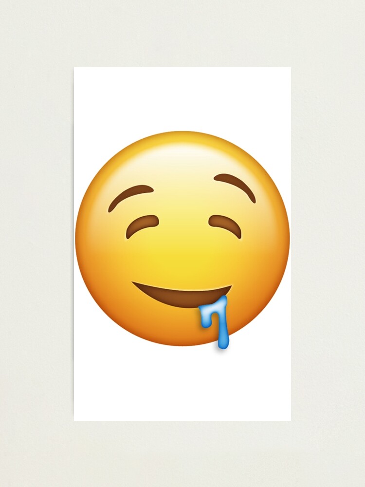"Drooling Emoji" Photographic Print by FruitfulMerch | Redbubble