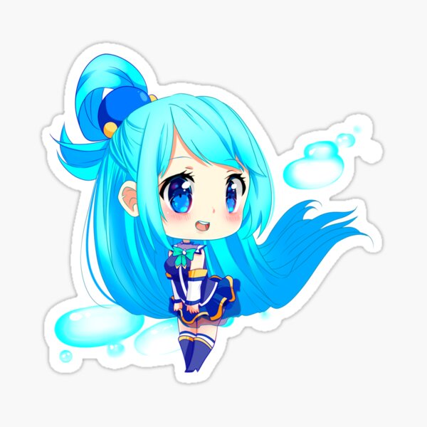 "Aqua Chibi " Sticker for Sale by Morphey22 | Redbubble