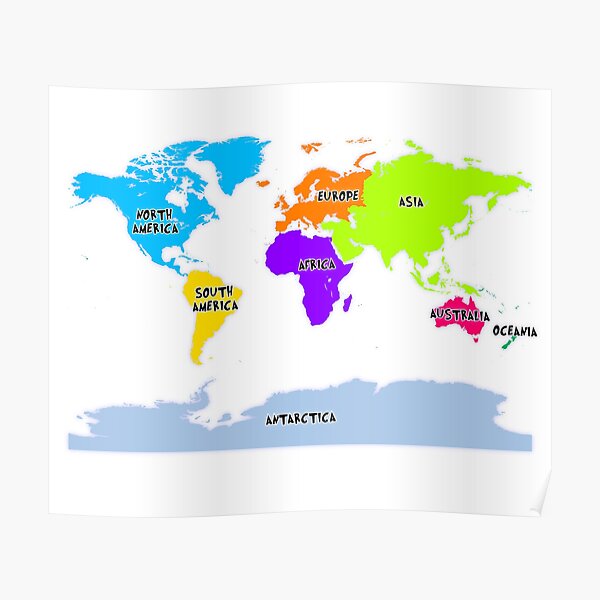 "map of the world miller projection names of all continents Africa ...
