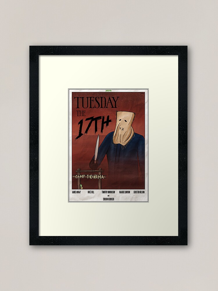 "Psych Tuesday the 17th Movie Poster" Framed Art Print for Sale by ...