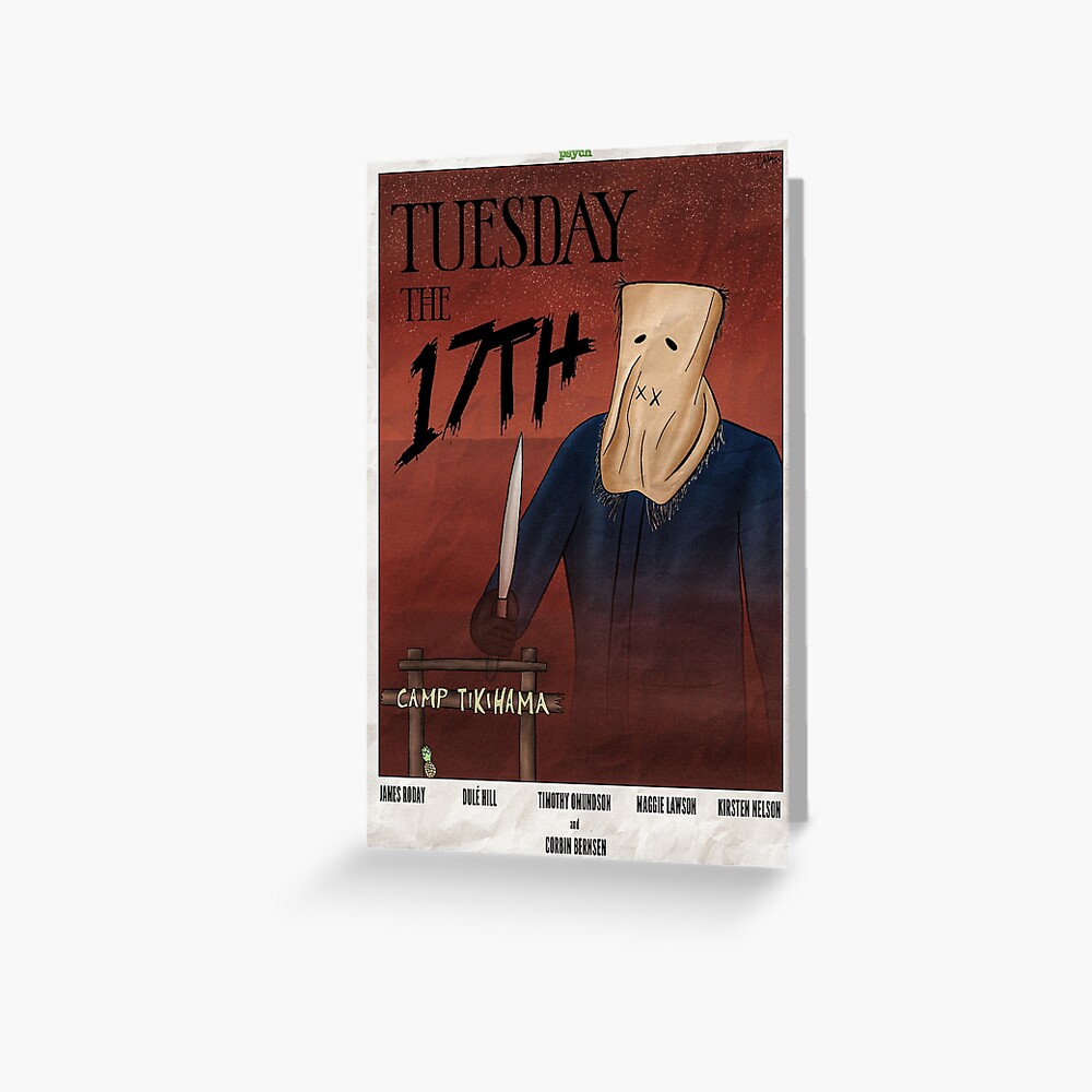 "Psych Tuesday the 17th Movie Poster" Greeting Card for Sale by october ...