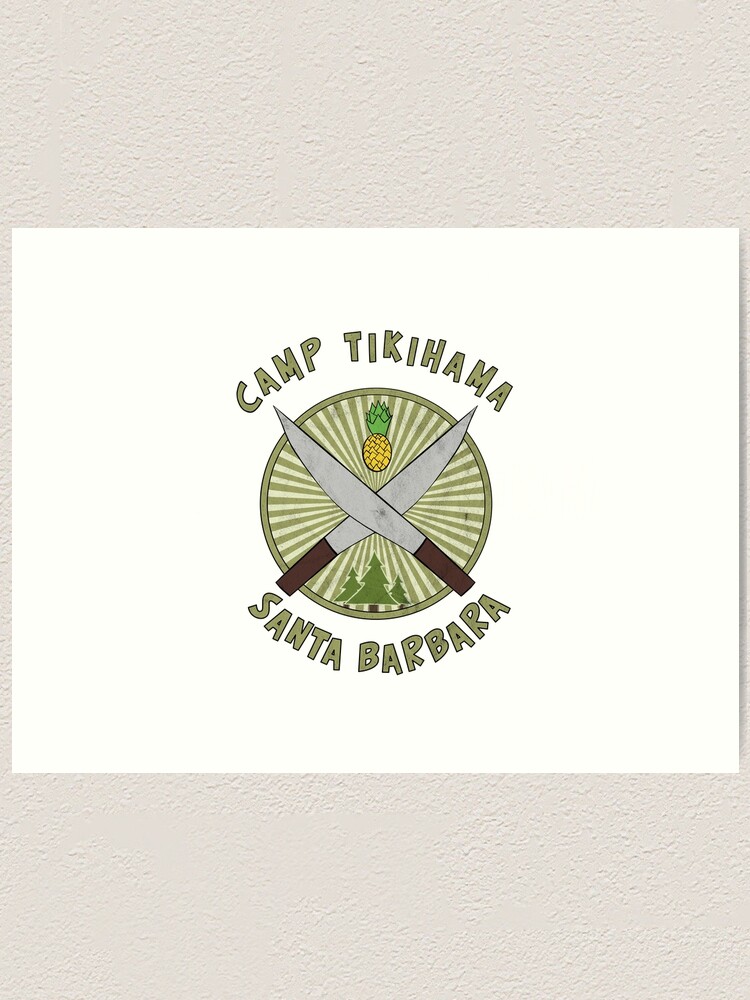 "Psych Camp Tikihama (Black Outline)" Art Print for Sale by october ...