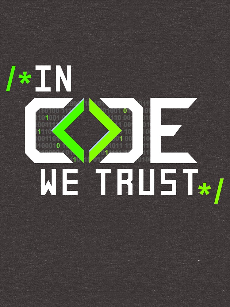 "In Code We Trust" Pullover Hoodie for Sale by Refugeek | Redbubble