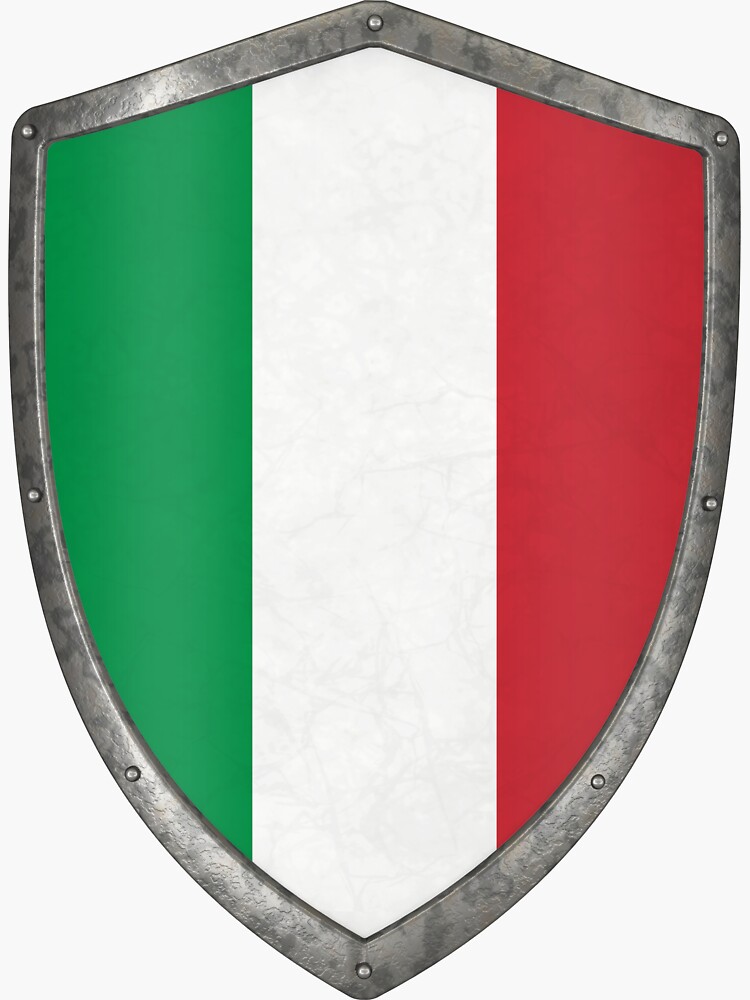 "Italian flag shield Italy" Sticker for Sale by EsoxOlivier | Redbubble