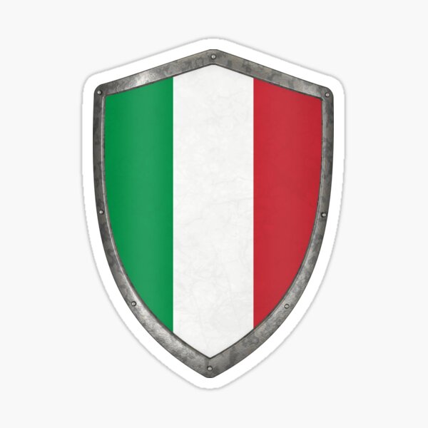 "Italian flag shield Italy" Sticker for Sale by EsoxOlivier | Redbubble