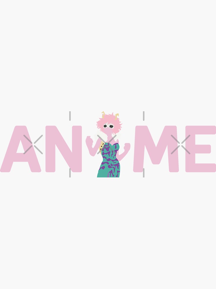 "Ashido Minimalist (Pink) | Boku no Hero Academia" Sticker for Sale by ...