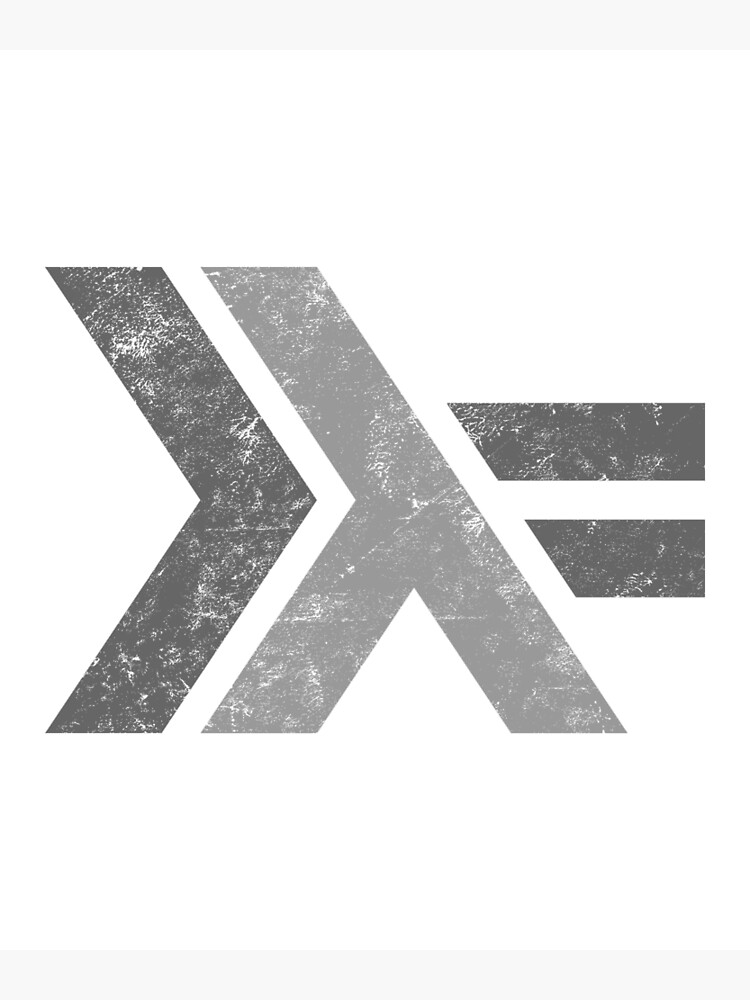 "Haskell Programming Language Logo design Distressed" Poster for Sale ...