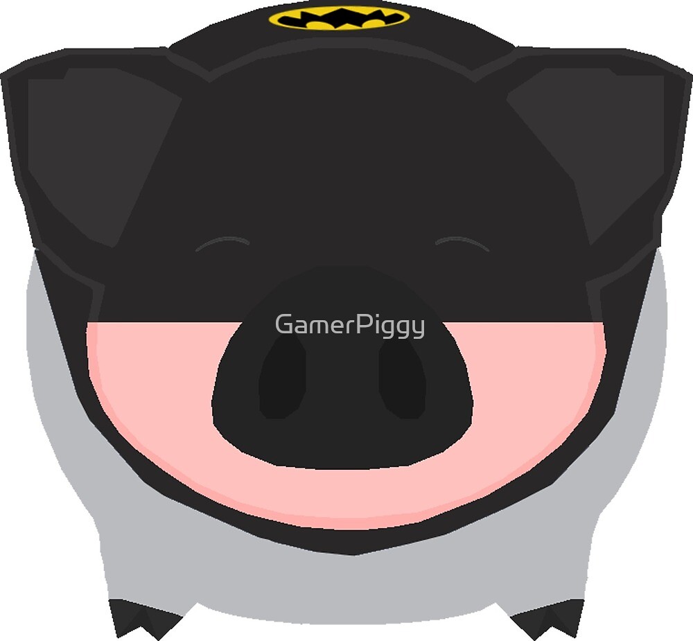 "Batpig The Dark Bacon" by GamerPiggy | Redbubble