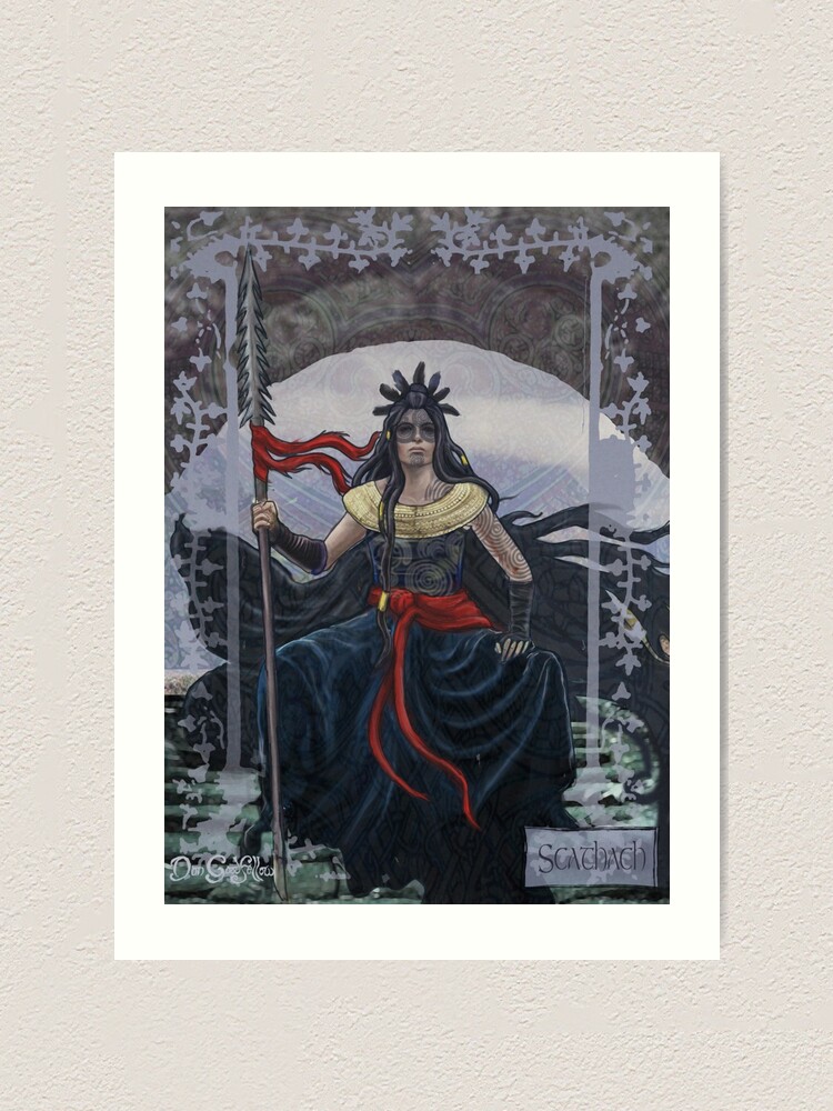 "Celtic Goddess - Scathach" Art Print for Sale by dangoodfellow | Redbubble