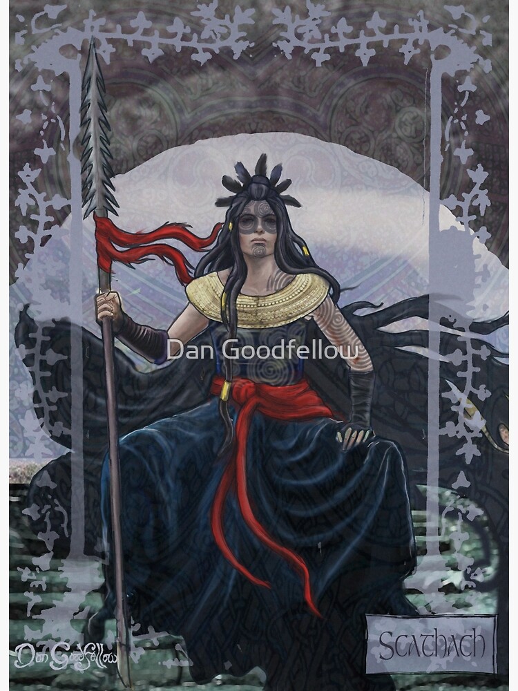 "Celtic Goddess - Scathach" Art Print for Sale by dangoodfellow | Redbubble