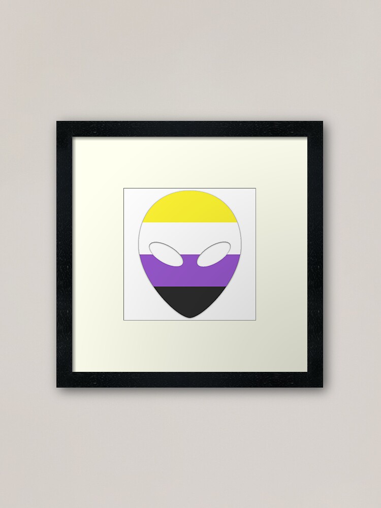 "Non-Binary Alien" Framed Art Print for Sale by Myartishaunted | Redbubble
