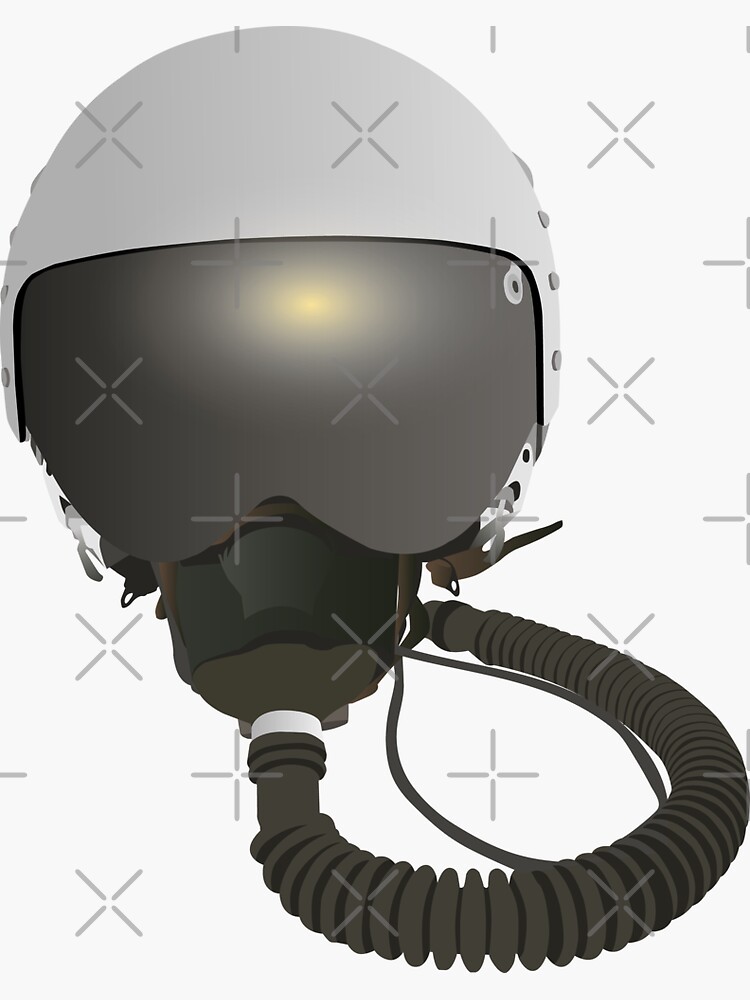 Pegatina «Casco de piloto militar» de NorseTech | Redbubble