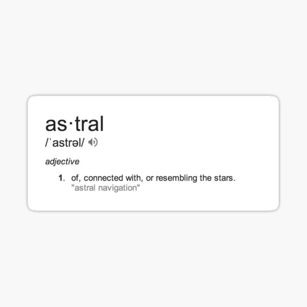 "Astral" Sticker for Sale by naanchalants | Redbubble