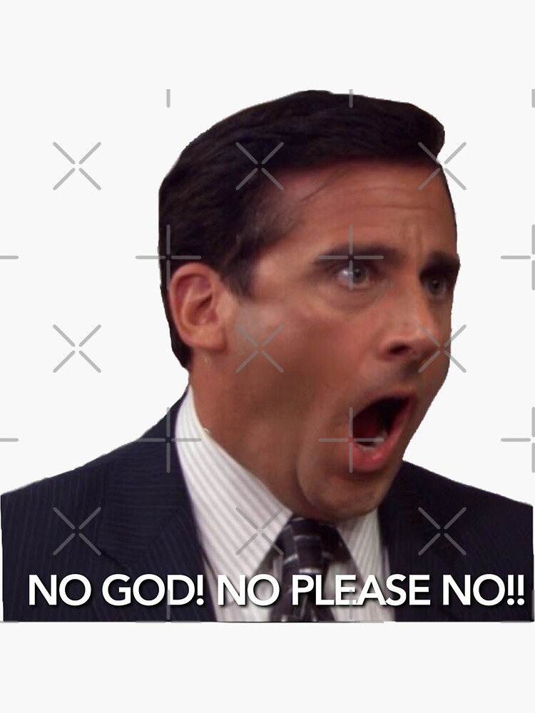 "Screaming Michael Scott - The Office" Sticker for Sale by ayascorner ...
