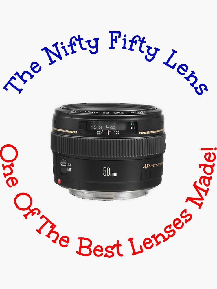 "The Nifty Fifty Lens" Sticker by jd2020 | Redbubble