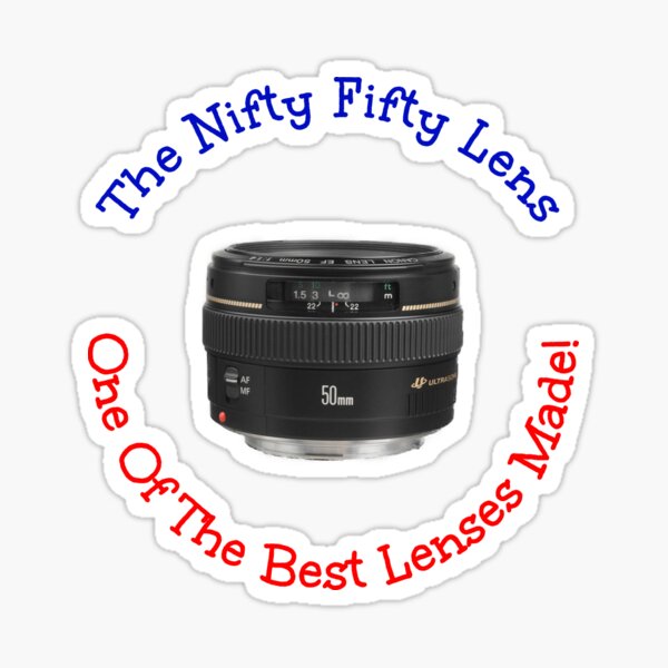 "The Nifty Fifty Lens" Sticker by jd2020 | Redbubble