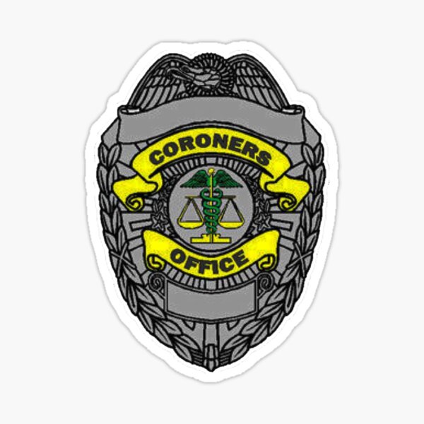 "Coroners Office" Sticker for Sale by lawrencebaird | Redbubble