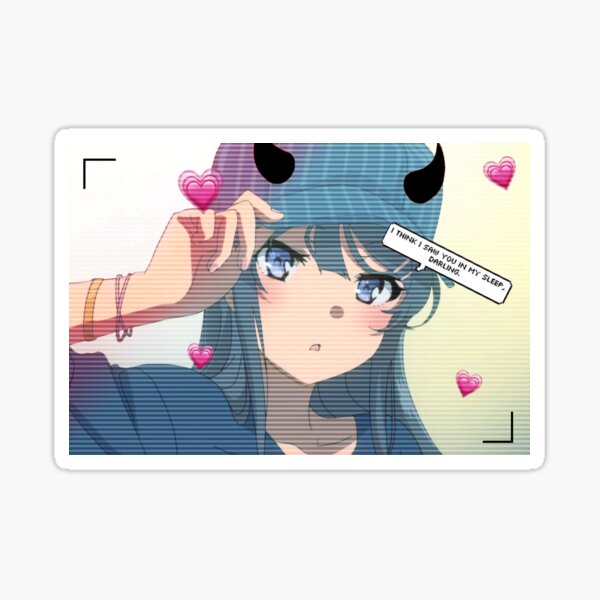 "Mai Sakurajima Cute Sticker" Sticker for Sale by Hokori | Redbubble