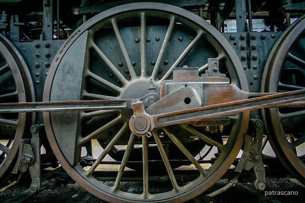 "Old train locomotive wheel" by patrascano | Redbubble