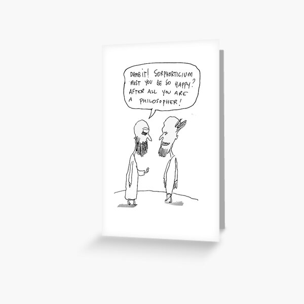 "the happy philosopher" Greeting Card for Sale by LouiJover | Redbubble