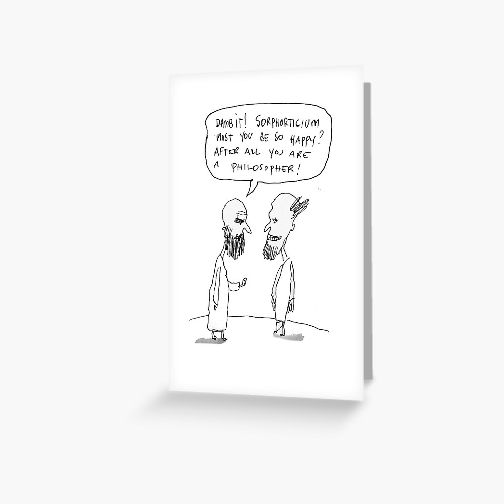 "the happy philosopher" Greeting Card for Sale by LouiJover | Redbubble